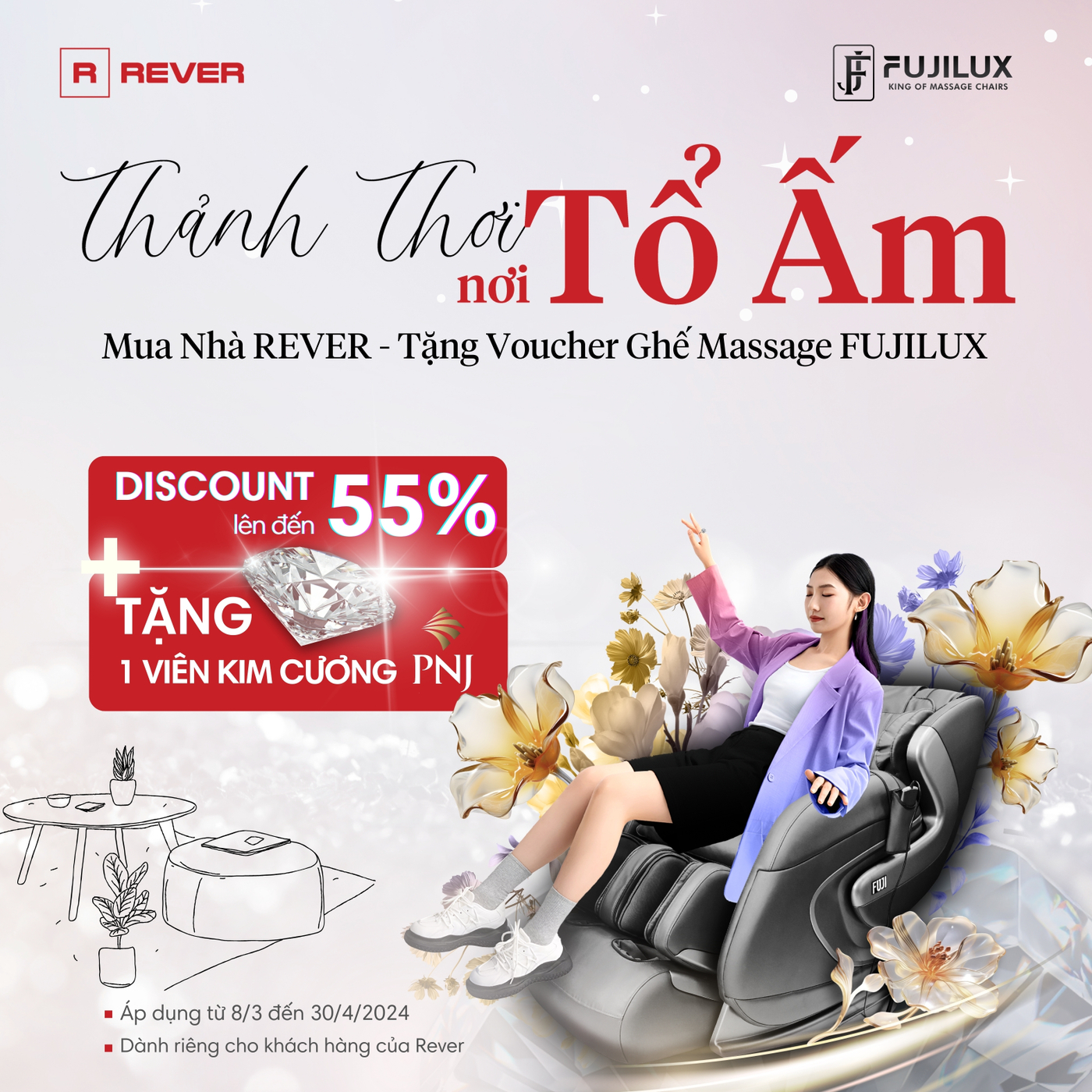 “Thảnh thơi nơi tổ ấm”: Mua nhà REVER, tặng Voucher Ghế Massage FUJILUX ...
